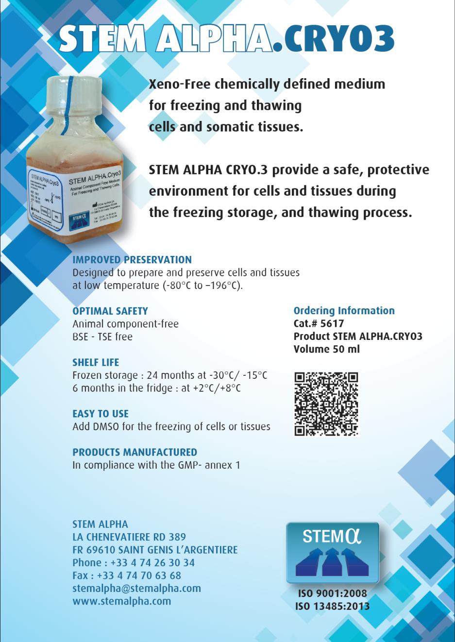 Cryopréservation - STEM ALPHA